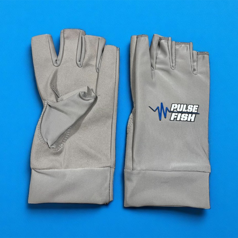 Pulse Fish Lures Logo UV Protection Fishing Gloves